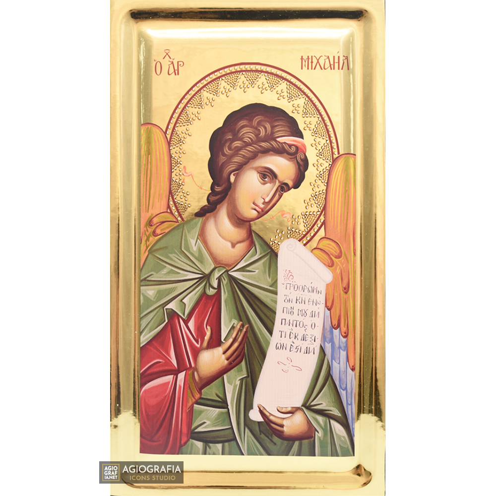 Archangel Michael Greek Orthodox Icon with Gilding Effect – Agiografia ...
