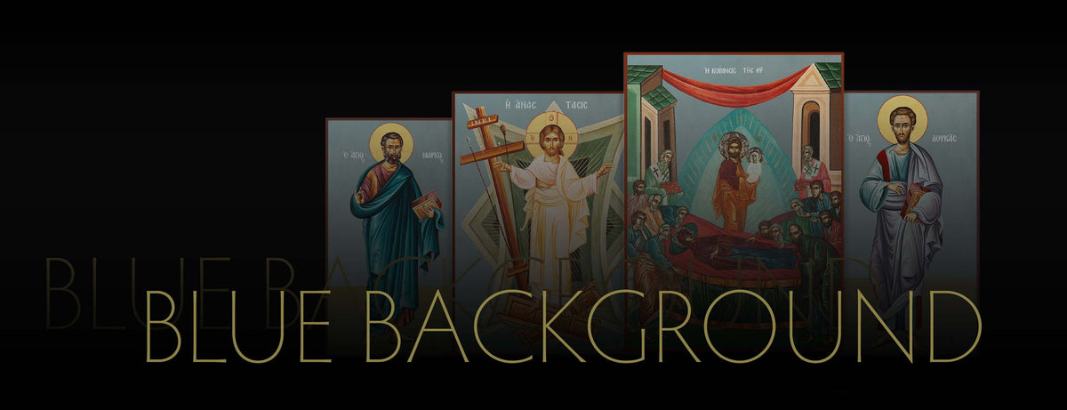 Prophet Enoch Greek Orthodox Wood Icon with Blue Background ...