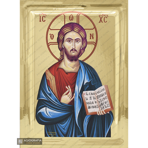 Jesus Christ Great Archbishop Icon with Gilding Effect – Agiografia Icons