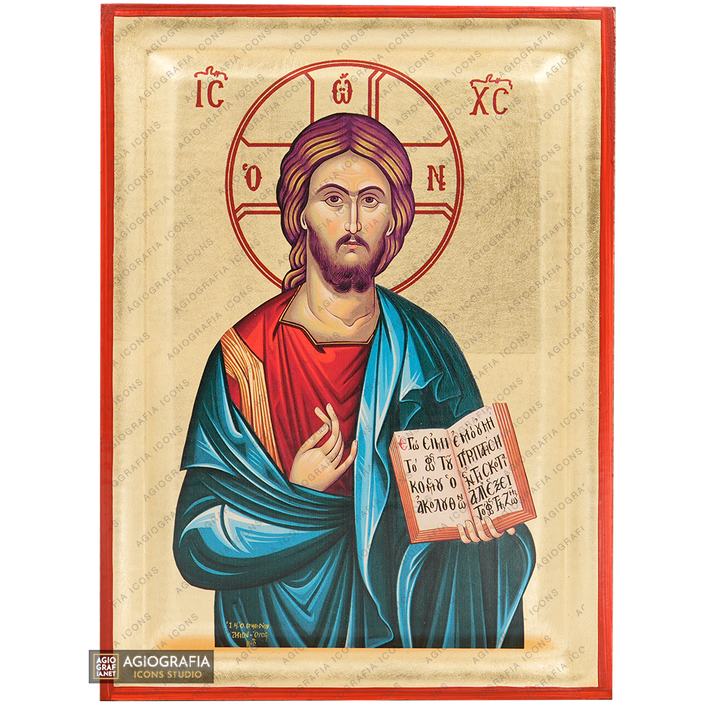 Jesus Christ the One who blesses Christian Orthodox Icon Gold Leaf ...