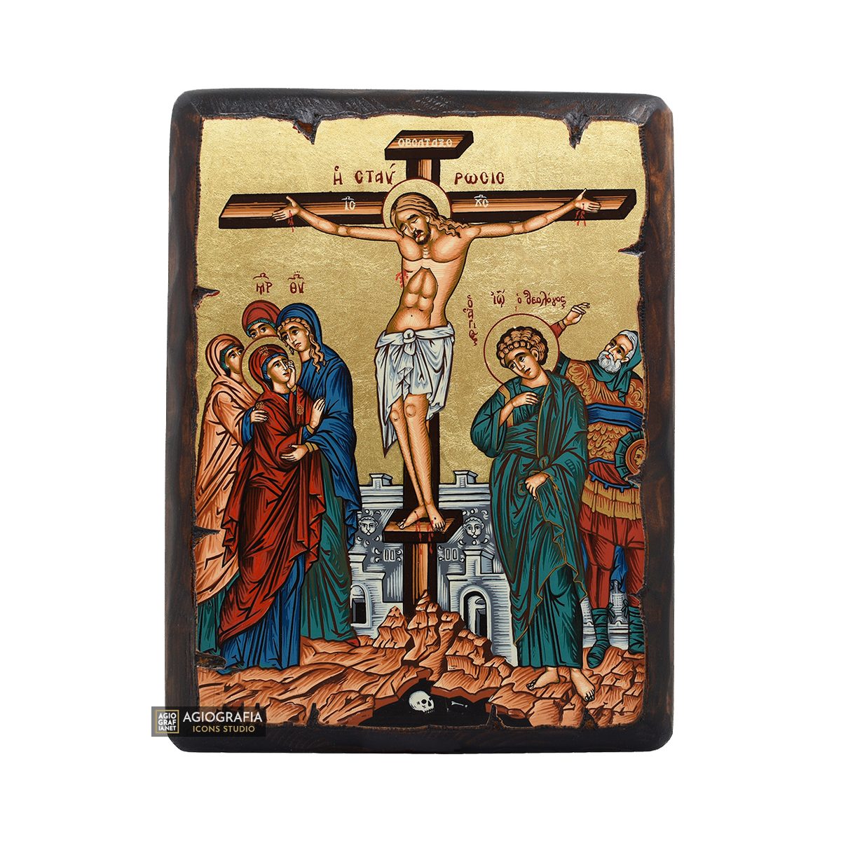Byzantine Christian Icons crafted on Aged Carved Wood Panels ...