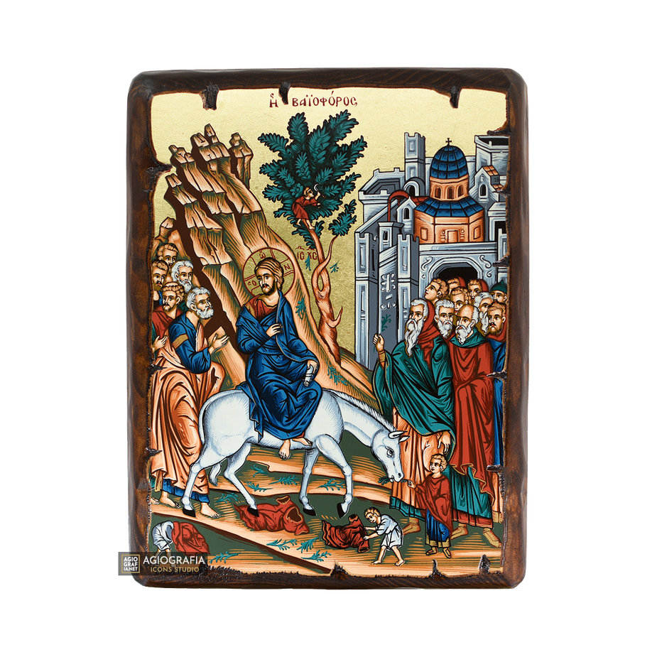 Byzantine Christian Icons crafted on Aged Carved Wood Panels ...
