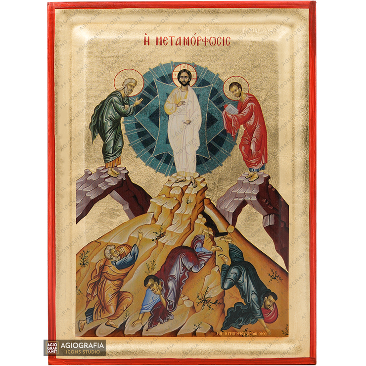 Transfiguration of Jesus Christ Orthodox Wood Icon with Gold Leaf ...