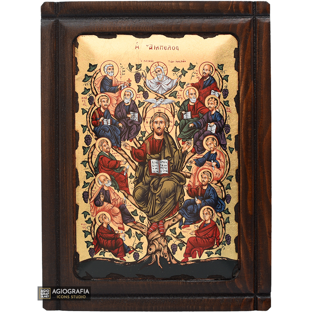 Jesus Christ Tree of Life (The Vine / Ampelos) Christian Orthodox Icon ...