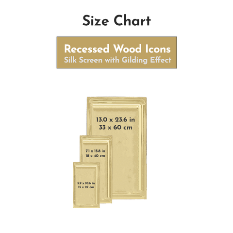 Recessed Gilding Effect Gold Foil Icons | Silk Screen – Agiografia Icons