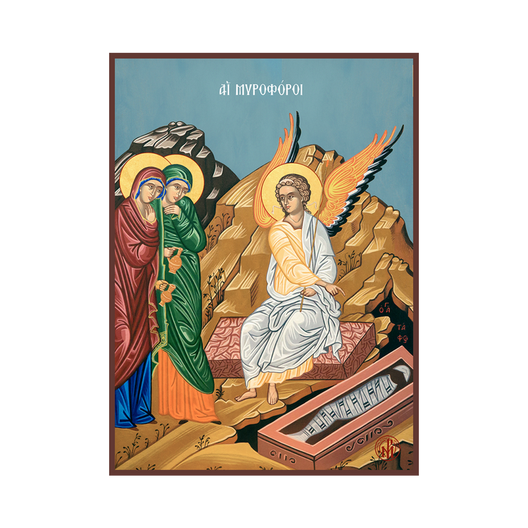 Prophet Enoch Greek Orthodox Wood Icon with Blue Background ...