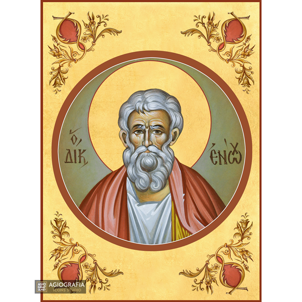 22k Prophet Enoch - Gold Leaf Background Christian Orthodox Icon ...