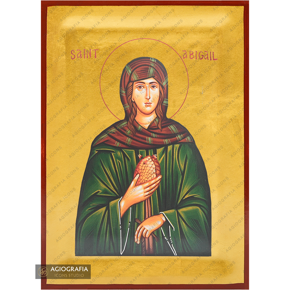24k Exclusive Saint Abigail Orthodox Icon with Gold Leaves – Agiografia ...