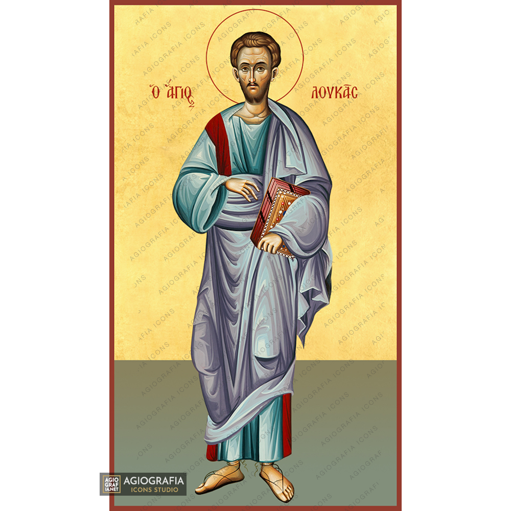 22k St Apostle Luke - Exclusive Gold Leaf Orthodox Icon – Agiografia Icons