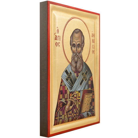 Saint Athanasios the Great Orthodox Icon with Gold Leaves – Agiografia ...