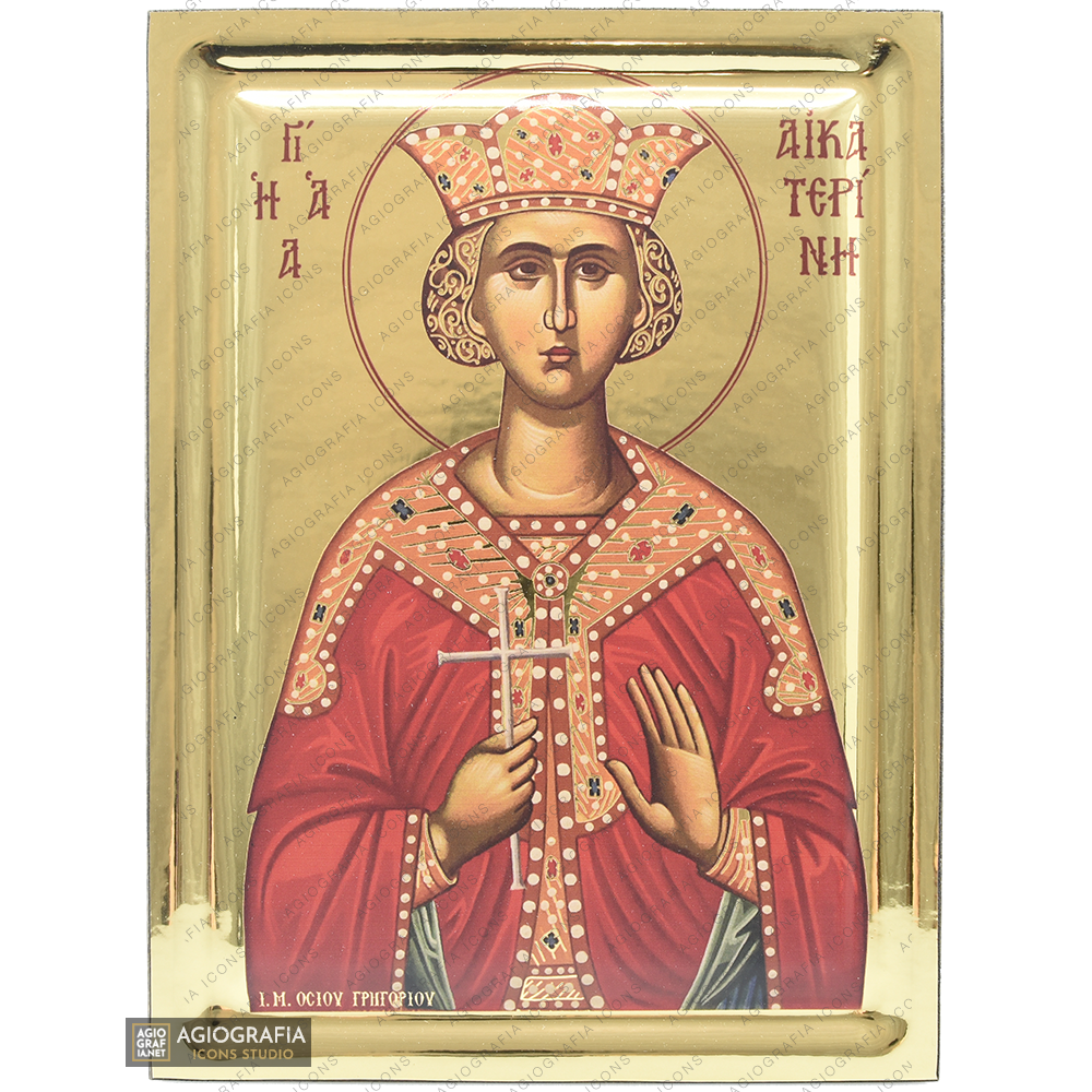 St Catherine Greek Orthodox Wood Icon with Gilding Effect – Agiografia ...