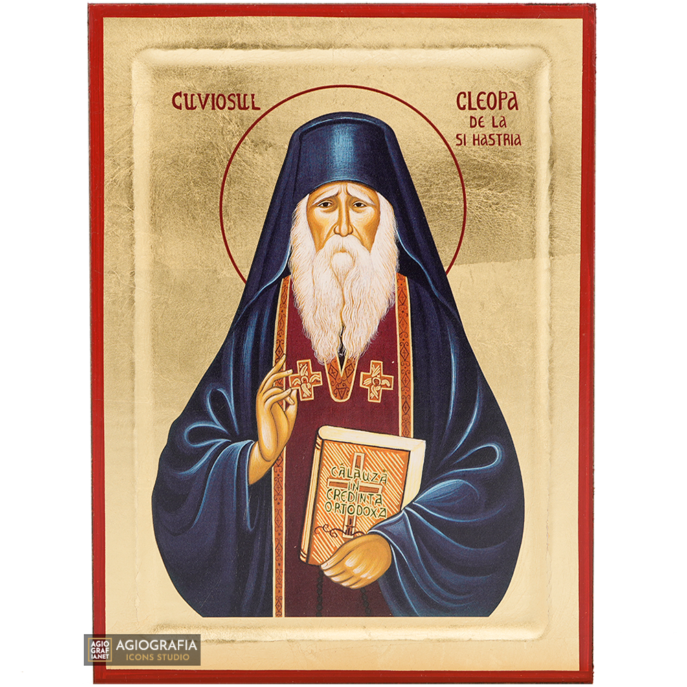18k St Kleopa from Romania Orthodox Icon with Gold Leaf background ...
