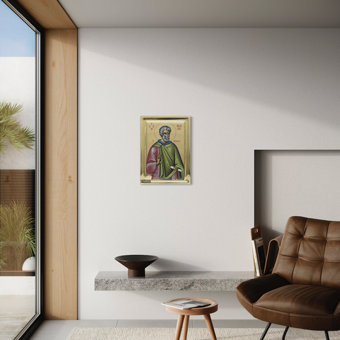 St Moses the Black Byzantine Icon on Wood with Gilding Effect ...