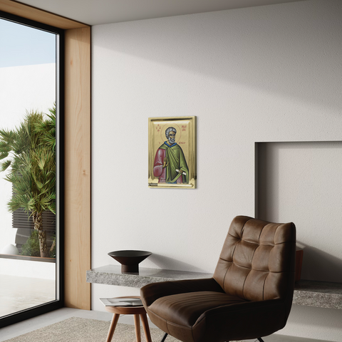 St Moses the Black Byzantine Icon on Wood with Gilding Effect ...