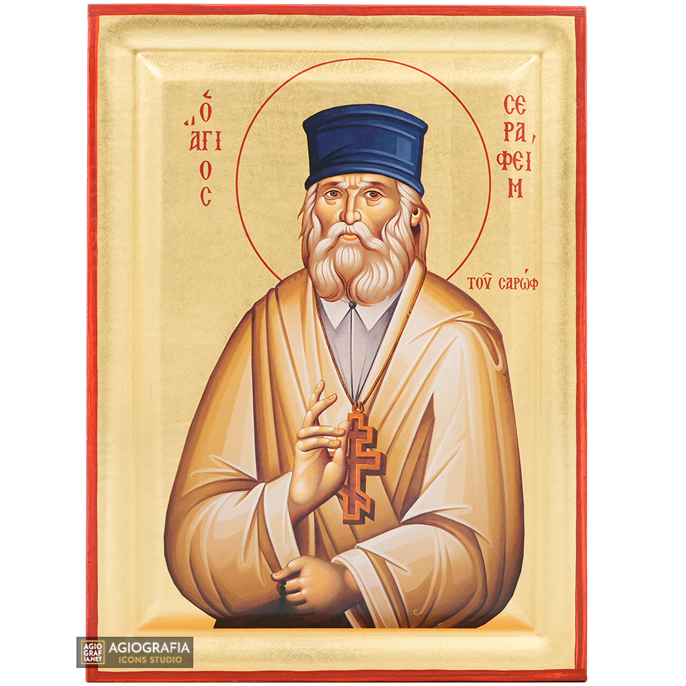 St Seraphim of Sarov Orthodox Icon on Wood with Gold Leaf – Agiografia ...