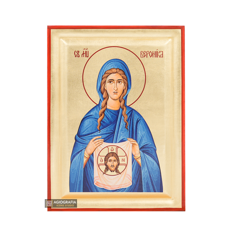 Saint Veronica Christian Orthodox Icon with Gold Leaves – Agiografia Icons