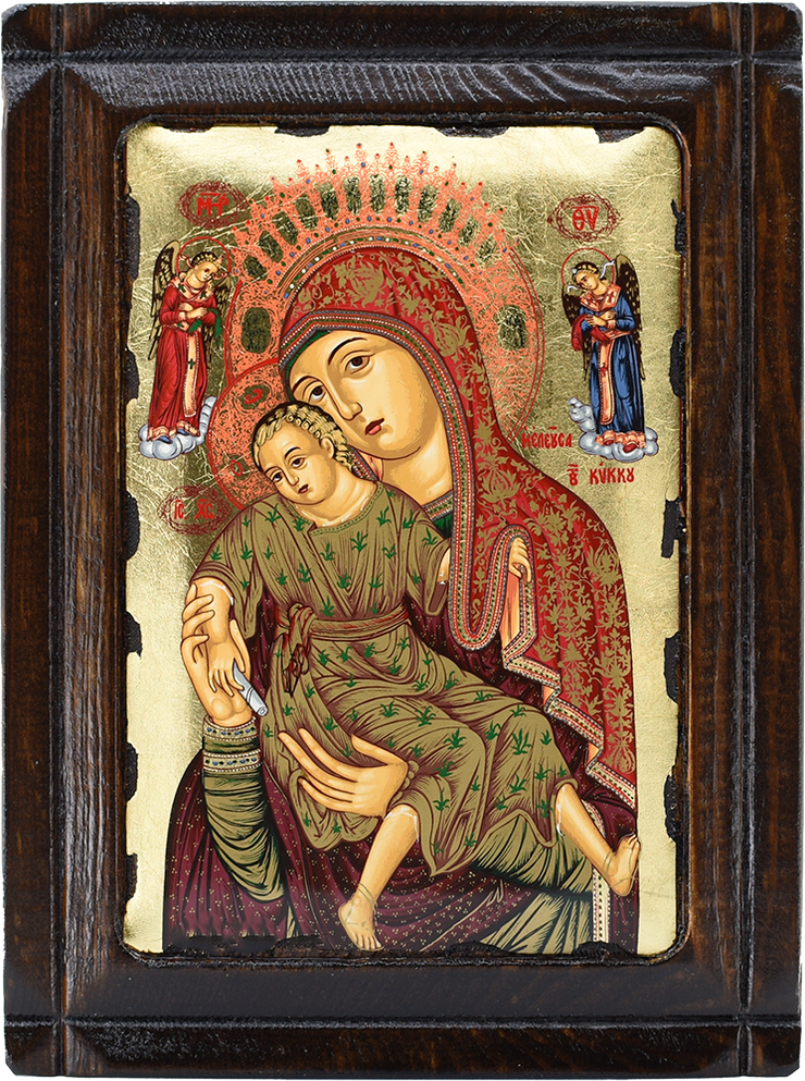 Virgin Mary Tree of Jesse Greek Orthodox Wood Icon with Gold Leaf ...