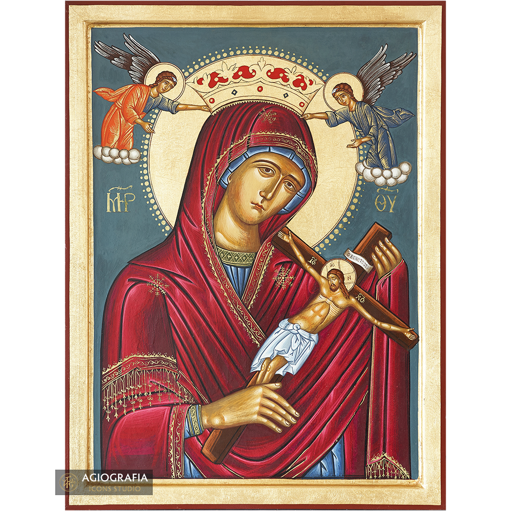 24k Virgin Mary of Charos Handwritten Orthodox Icon – Agiografia Icons