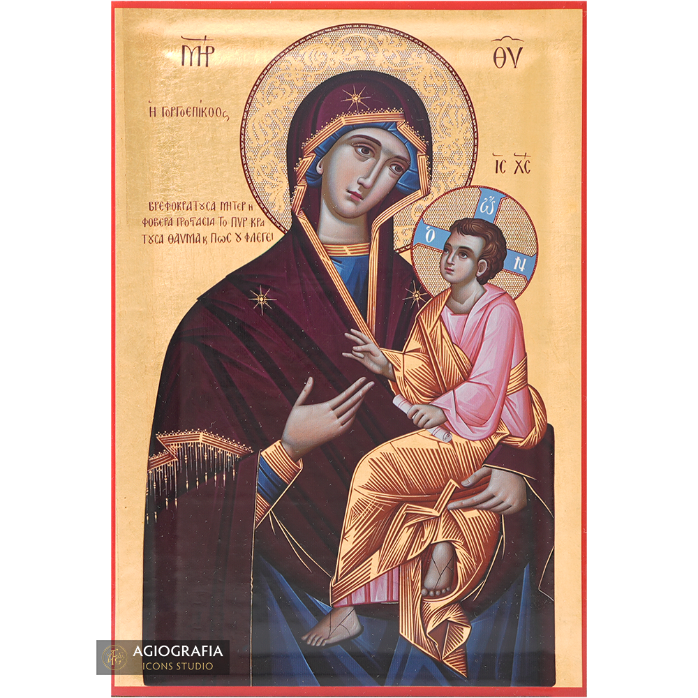 Virgin Mary the Quick to Hear Icon with Gold Foil Background ...